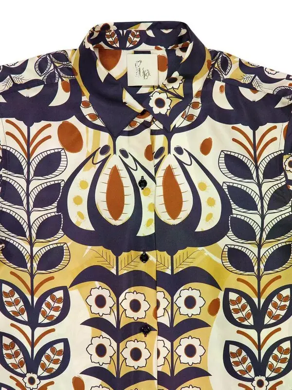 PAULA Printed Silk Top