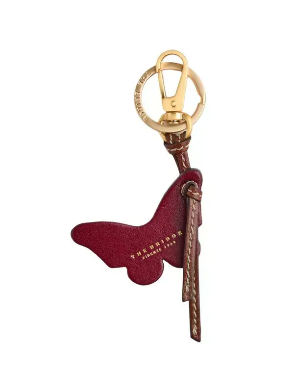 THE BRIDGE Butterfly Leather Keyring - Red