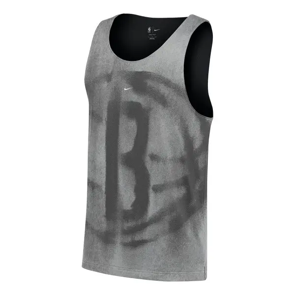 Nike Brooklyn Nets Standard Issue Jersey 'flat Silver Black - Flat Silver/black