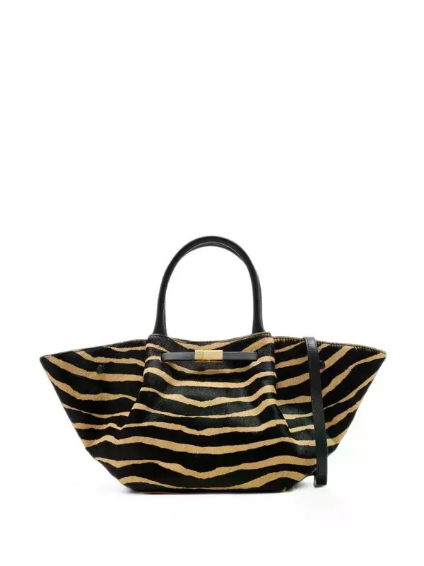 DEMELLIER The Midi New York Zebra-print Calf Hair Tote Bag - Neutrals