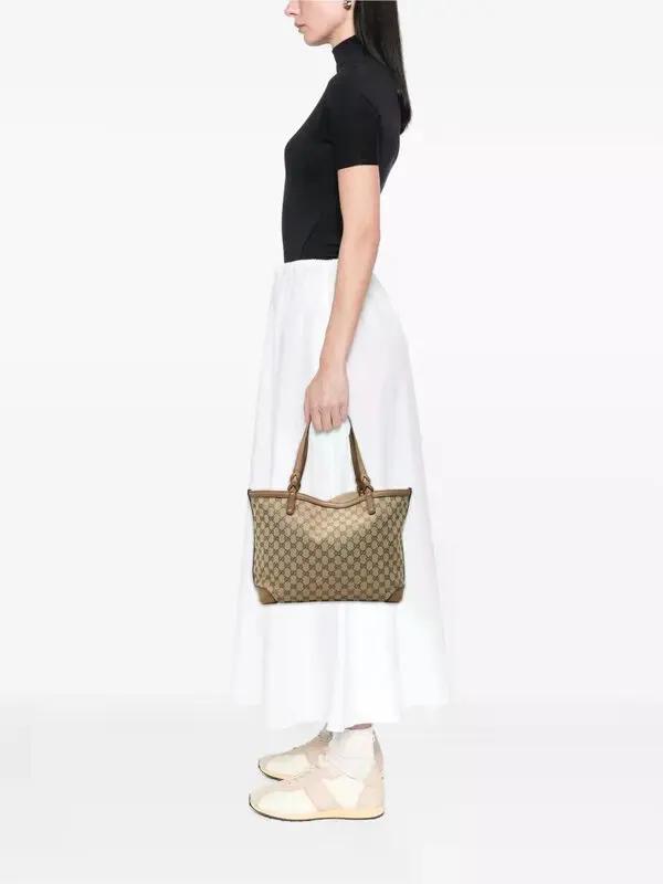 Gucci 2000-2015 Medium Gg Canvas Craft Tote Bag