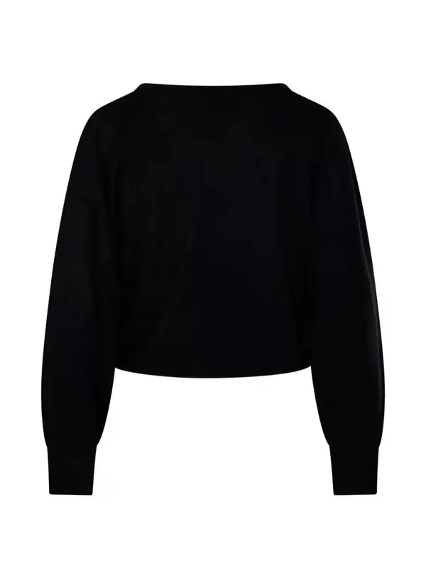 OSCAR THE COLLECTION Fine-knit Cropped Sweatshirt