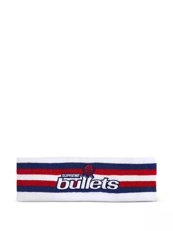Supreme X Mitchell & Ness Embroidered-logo Striped Headband