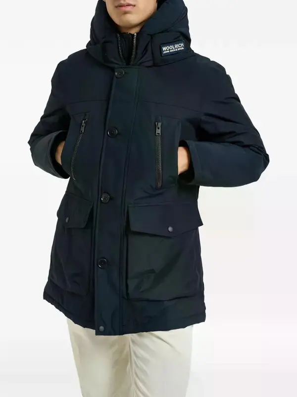 Woolrich Hooded Logo-patch Coat