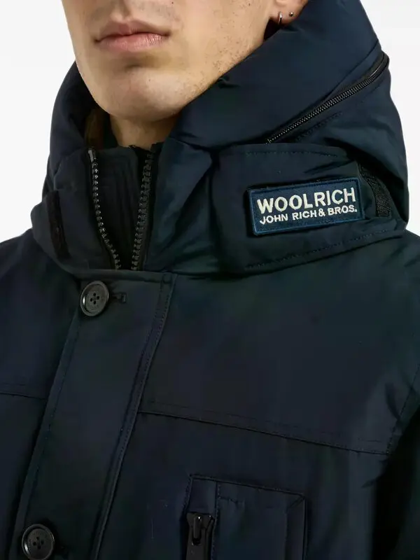 Woolrich Hooded Logo-patch Coat