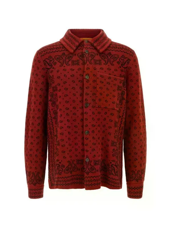 Guest In Residence Wild Rag Jacquard Cashmere Shirt - Red