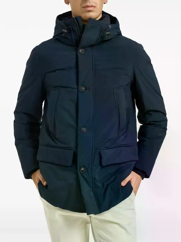 Woolrich Hooded Button-fastening Coat