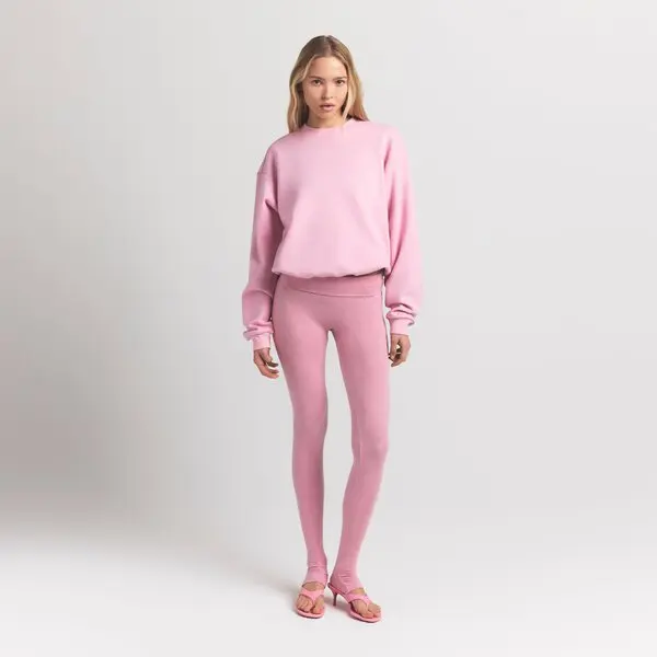 SKIMS Crewneck | Pink | | Cotton Fleece
