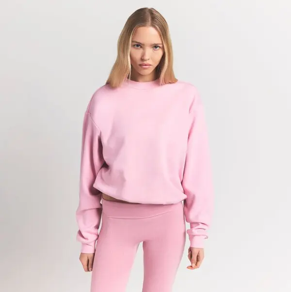 SKIMS Crewneck | Pink | | Cotton Fleece