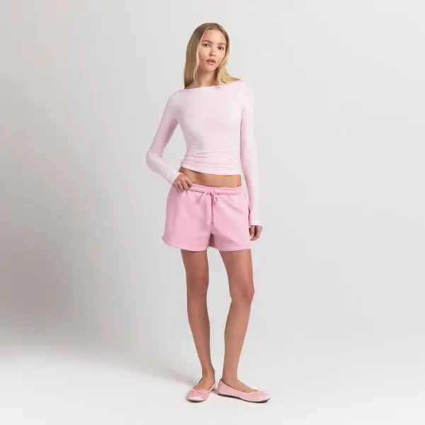 SKIMS Short | Pink | | Cotton Fleece - Halite