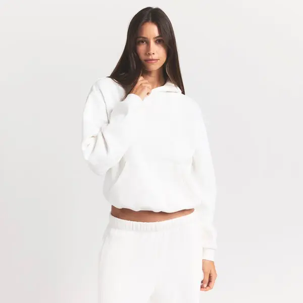 SKIMS Hoodie | White | Large | Cotton Fleece