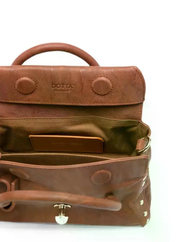 ZANELLATO Dotta Studded Leather Tote Bag
