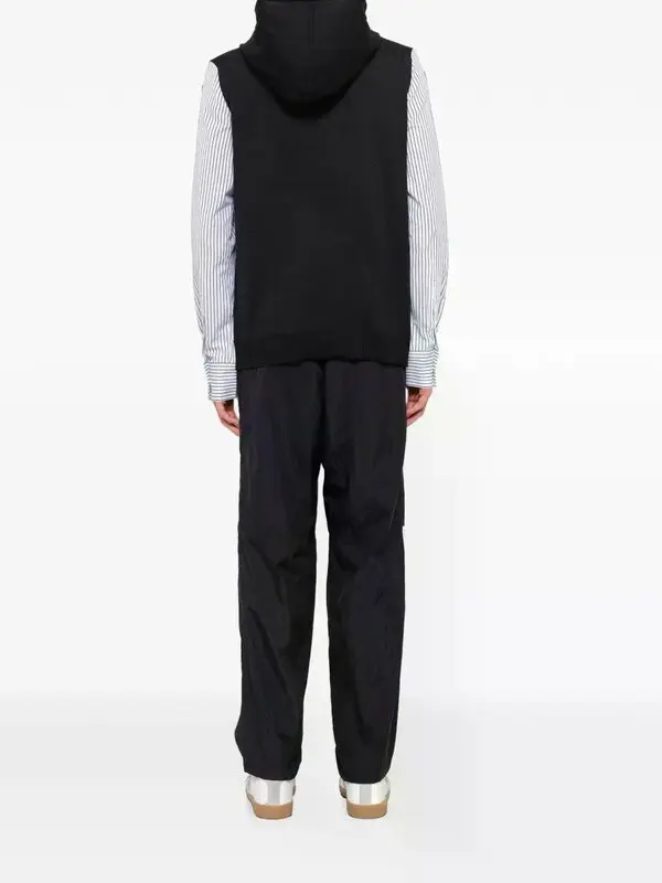 JUUN.J Striped-sleeve Layered-effect Hoodie