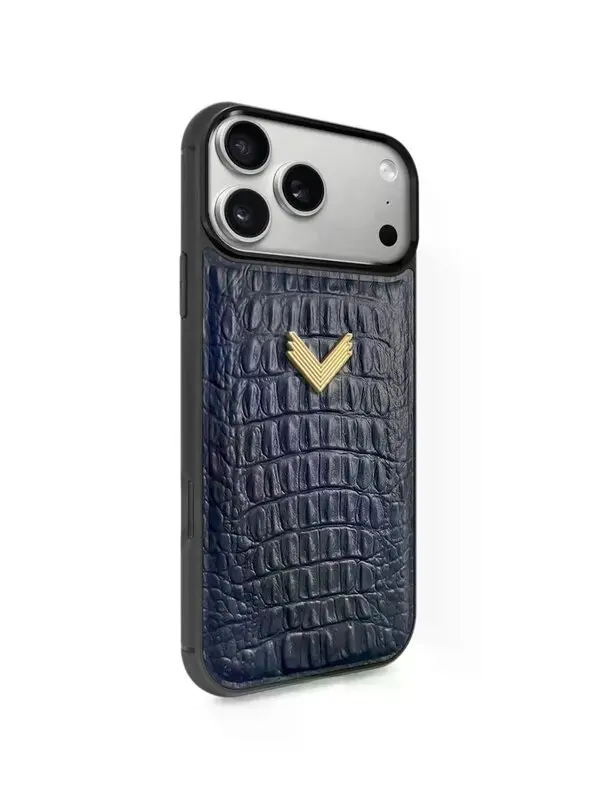 VELANTE Alligator-effect Leather Phone Case