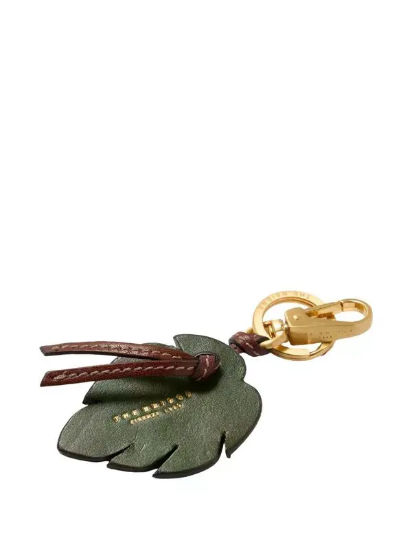 THE BRIDGE Leaf-pendant Leather Keyring