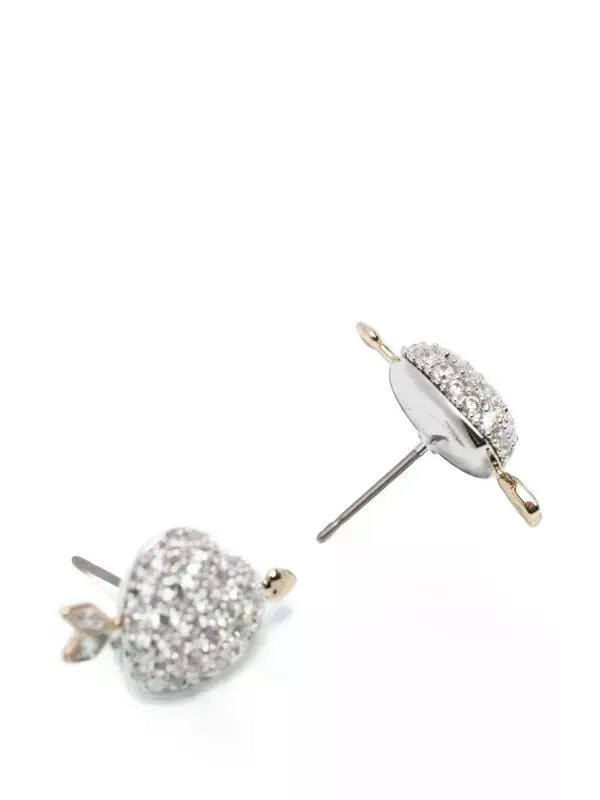 SWAROVSKI Idyllia Crystal-embellished Heart-motif Earrings - Silver