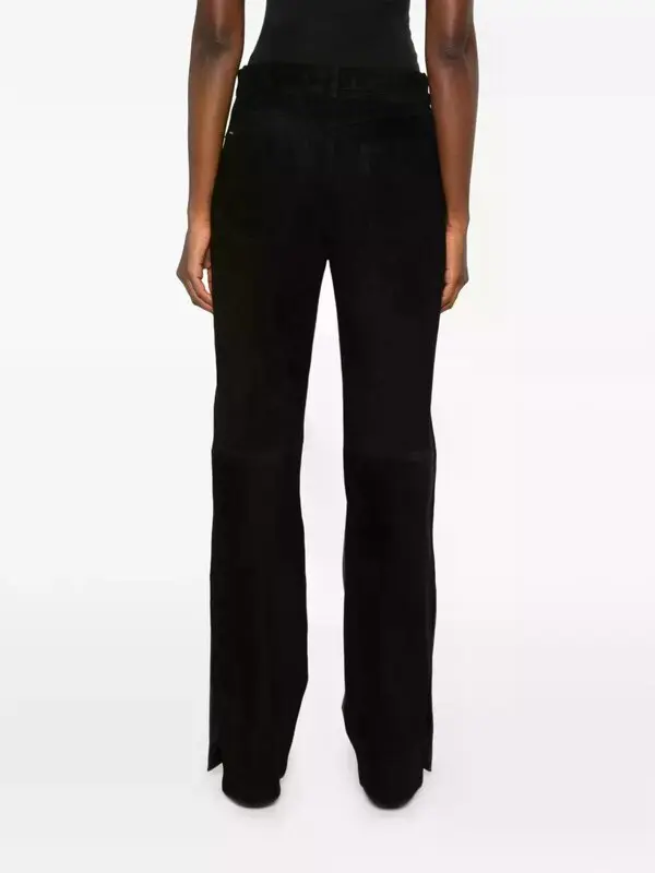 Sportmax Crespo Leather Panelled Trousers