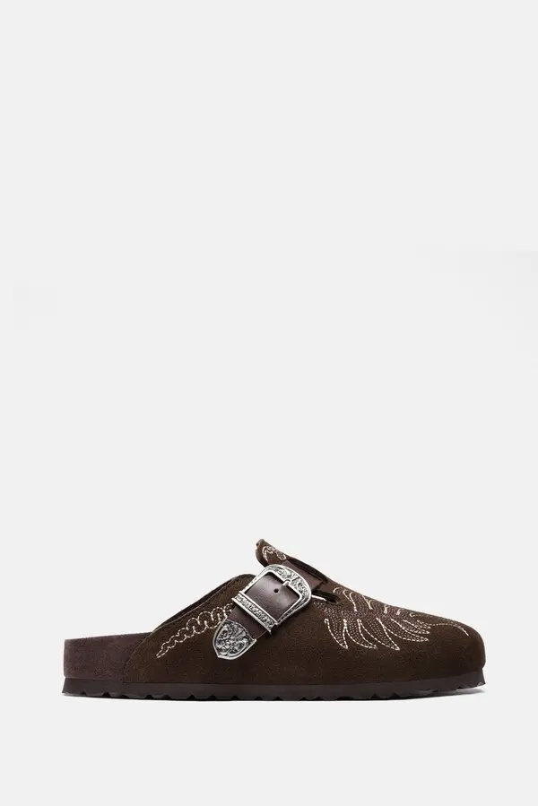 BIRKENSTOCK X Etro Boston Embroidery Leve Exq - Brown