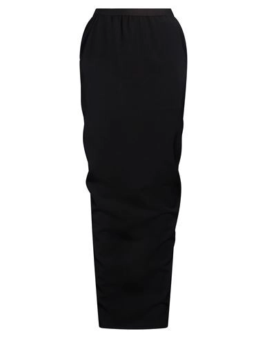 Rick Owens Maxi Skirt Size Virgin Wool, Polyamide, Elastane - Black