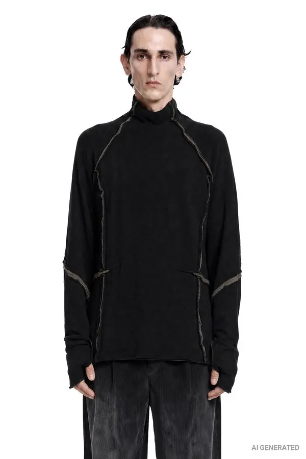 ANDREA YA AQOV Turtleneck Raw Cut