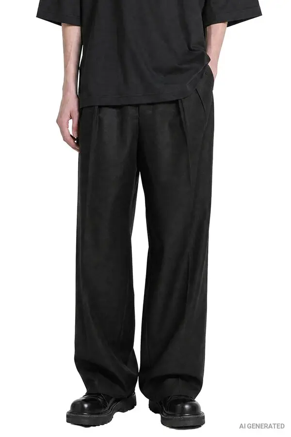Comme Des Garçons Pleated Wool Trousers