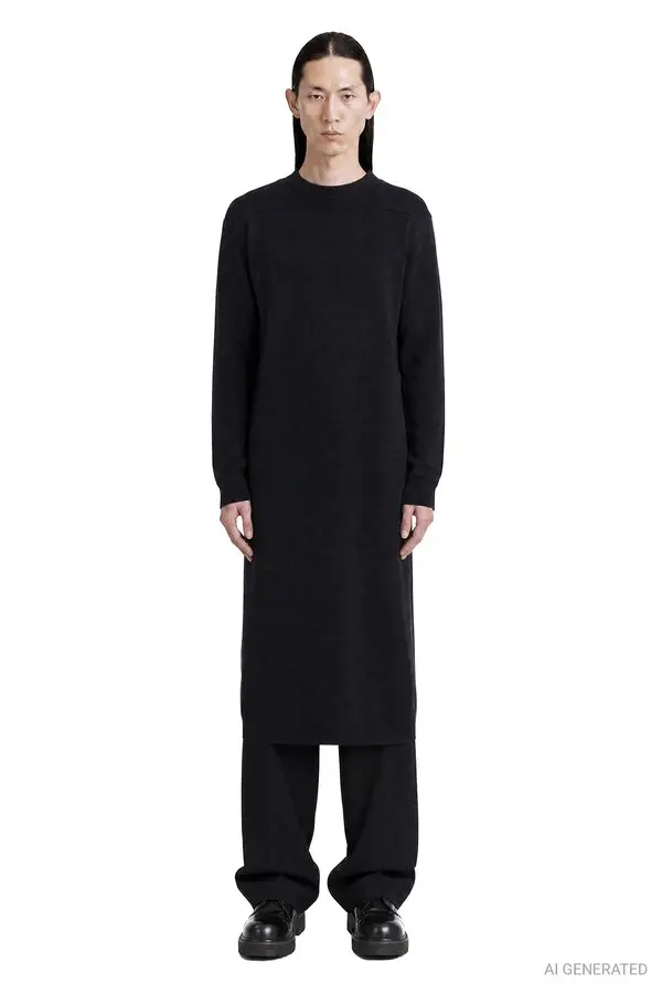 JIL SANDER Long Padded Wool Dress