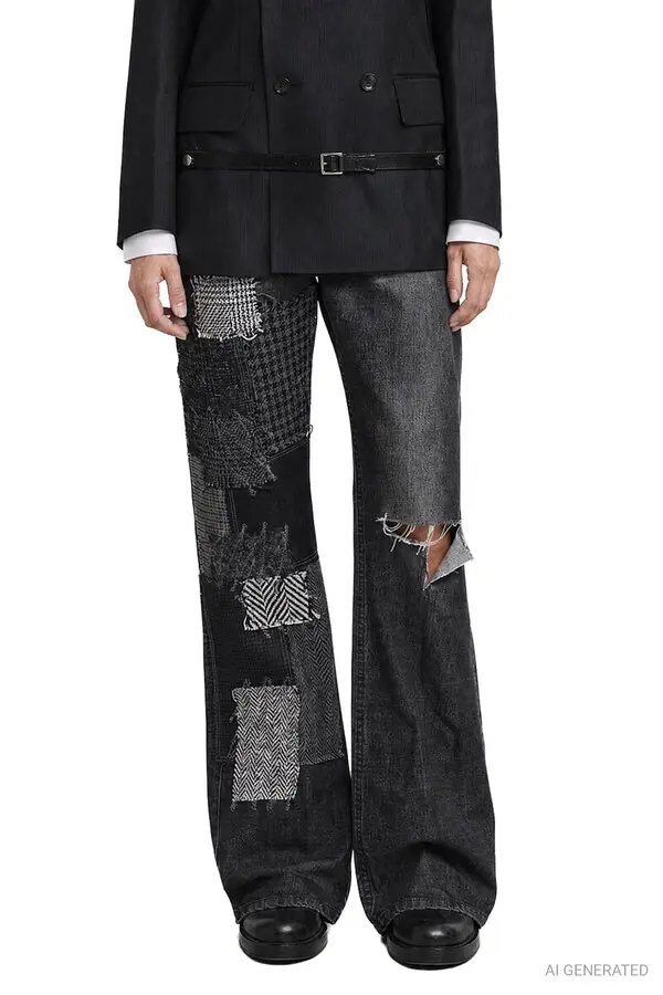 Junya Watanabe Patchwork Flared Jeans