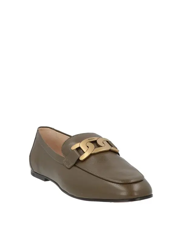 TOD'S Loafers Khaki Size Leather