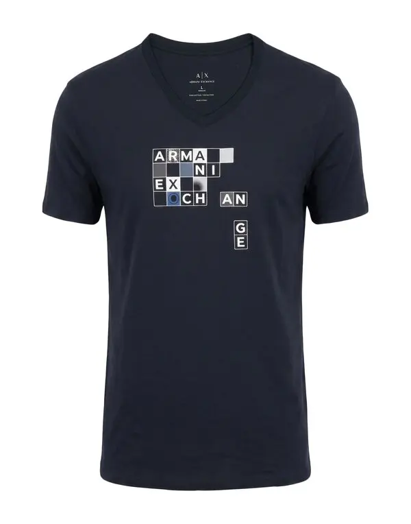 Armani Exchange T-shirt Size Pima Cotton - Blue