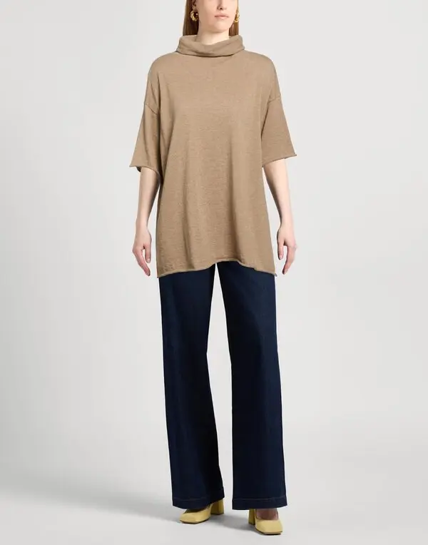 Liviana Conti Turtleneck Sand Size Virgin Wool