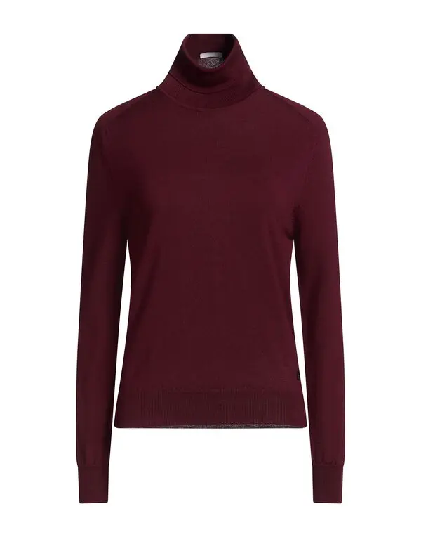 TRUSSARDI Turtleneck Burgundy Size Virgin Wool