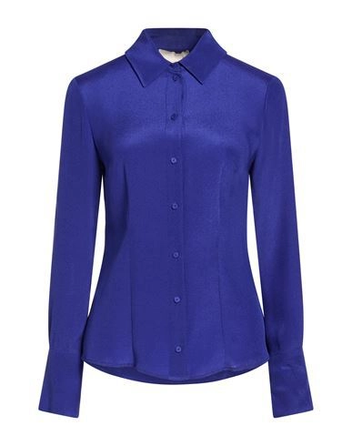 Momoni Shirt Bright Size Acetate, Silk - Blue