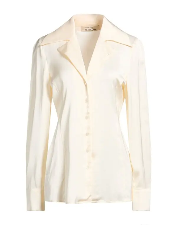 TRUSSARDI Shirt Cream Size Viscose