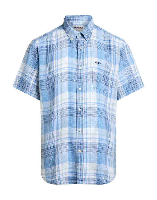 Barbour Shirt Azure Size Linen, Lyocell