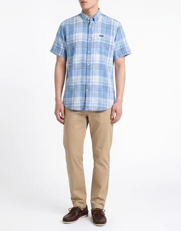Barbour Shirt Azure Size Linen, Lyocell