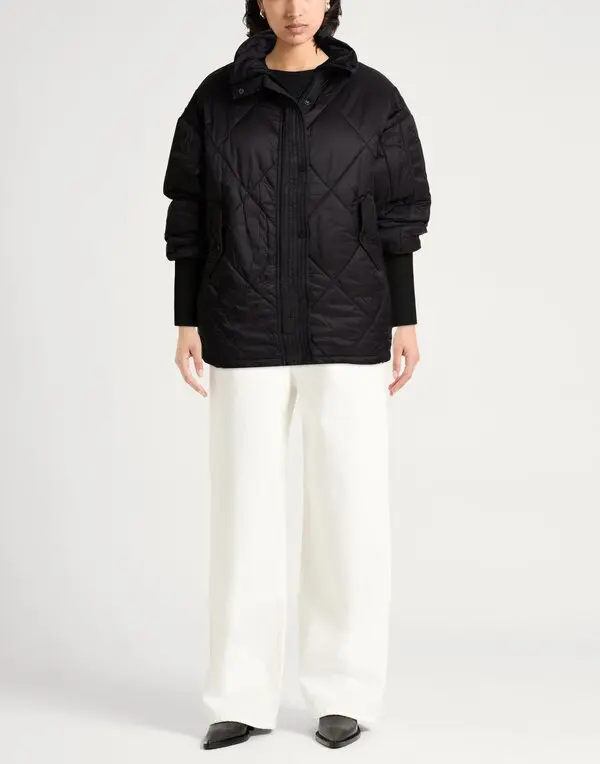 LA FILLE DES FLEURS Puffer Size Nylon - Black