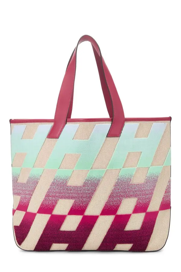 Hermès Multicolor Cabas H En Biais Tote 40