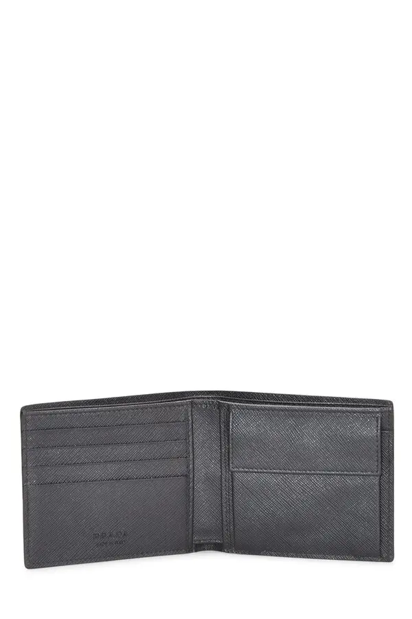 Prada Saffiano Logo Embossed Bifold Wallet