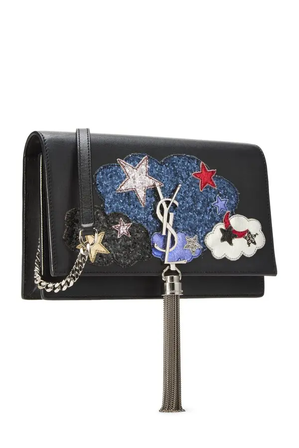 Saint Laurent Calfskin Embellished Kate Tassel Wallet On Chain