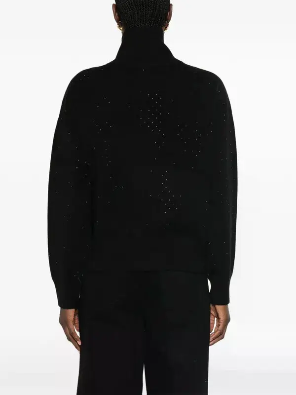 Sandro Rhinestone-embellished Zip-fastening Cardigan