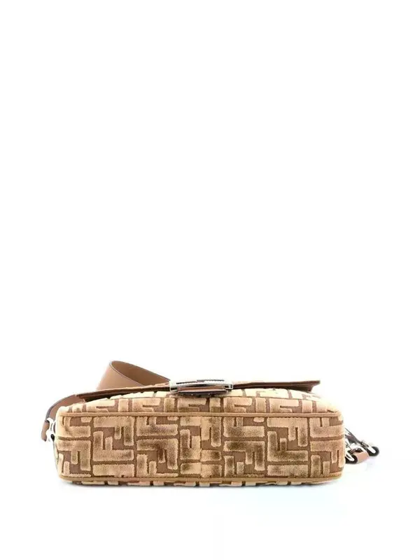 Fendi Baguette Nm Bag Zucca Velvet Jacquard Medium Shoulder Bag