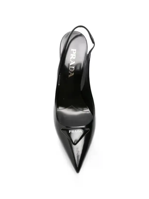 Prada Brushed Leather Slingback Pumps