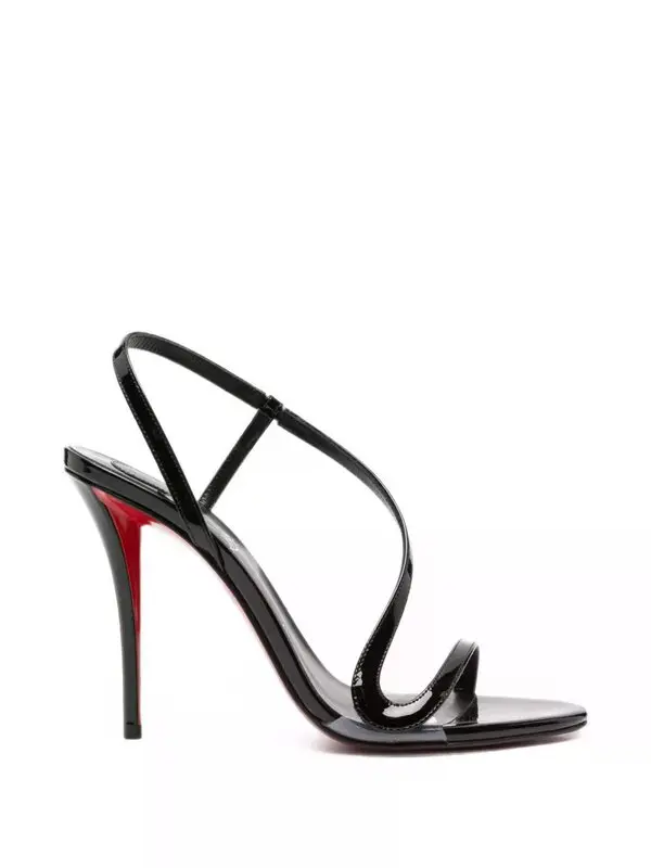 CHRISTIAN LOUBOUTIN Rosa Z Patent Leather Sandals - Black