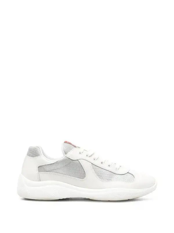 Prada America's Cup Panelled Sneakers - White