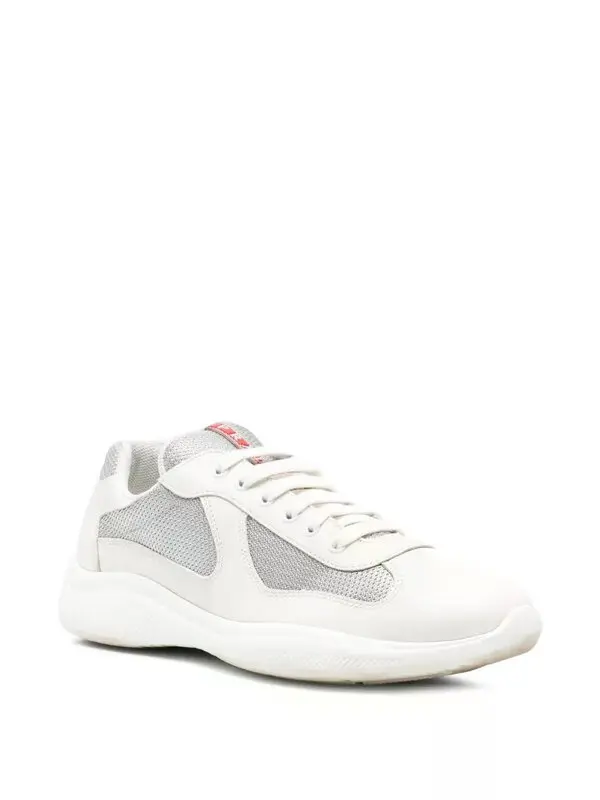 Prada America's Cup Panelled Sneakers - White