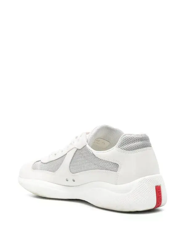 Prada America's Cup Panelled Sneakers - White