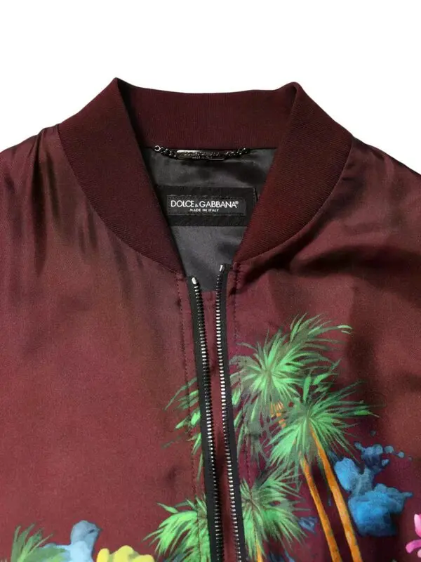 Dolce & Gabbana Tropical-print Silk Jacket
