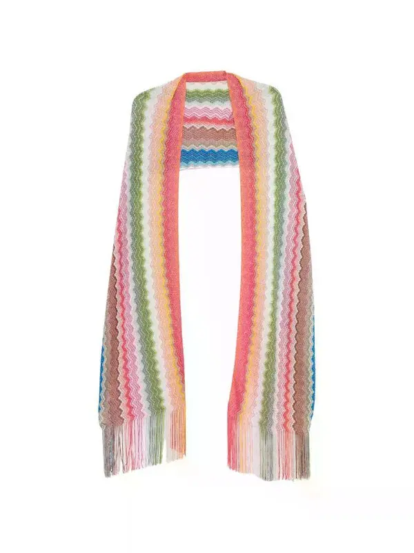 Missoni Chevron Fringed Scarf - Neutrals