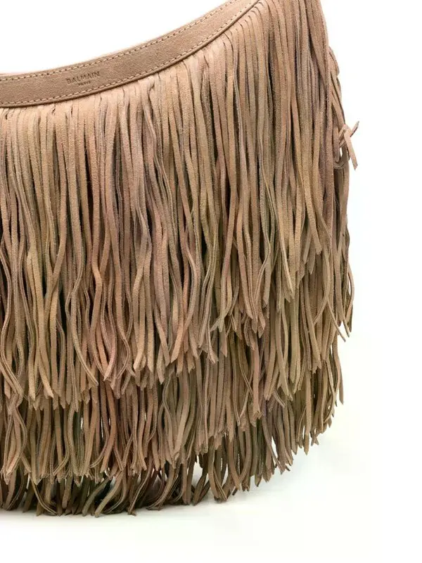 Balmain Fringed Suede Tote Bag