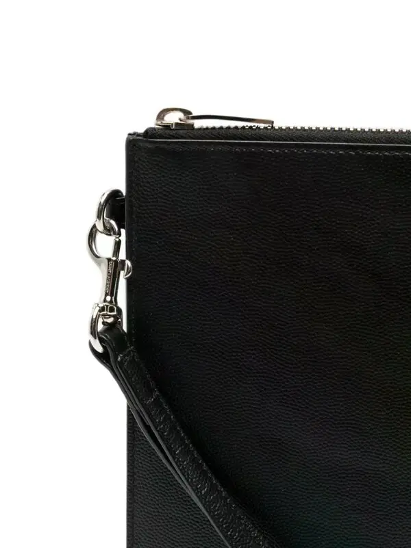 Saint Laurent Zip-fastening Leather Clutch Bag